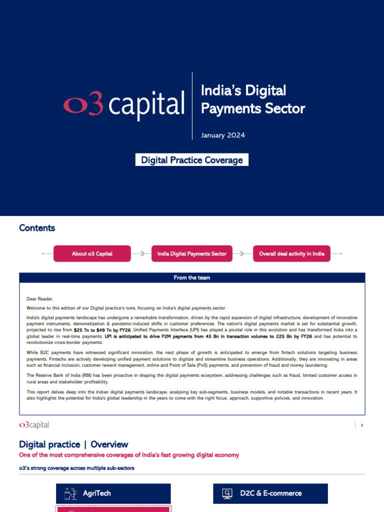 Digital Payments Sector - O3 Capital | PDF | Financial Technology | Finance & Money Management