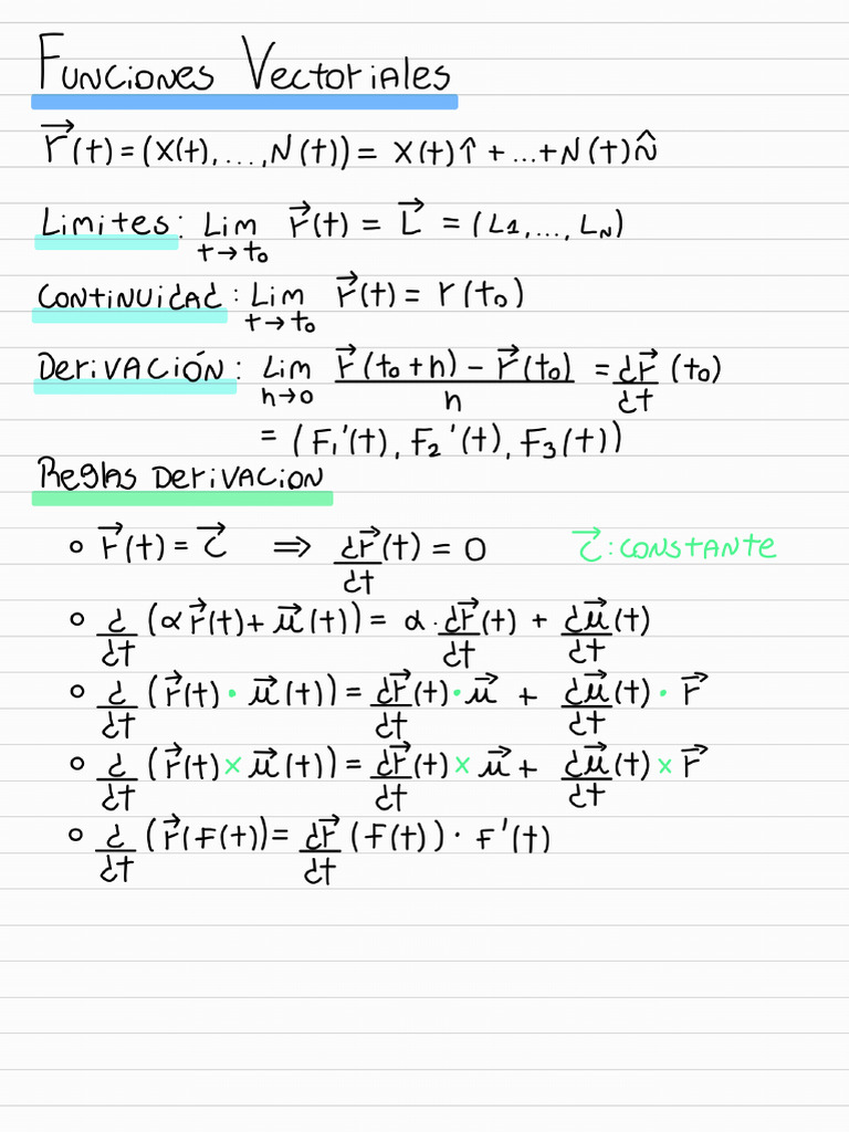 Formulario Calculo Vectorial-1rje8jfejfj3if3jf8 | PDF