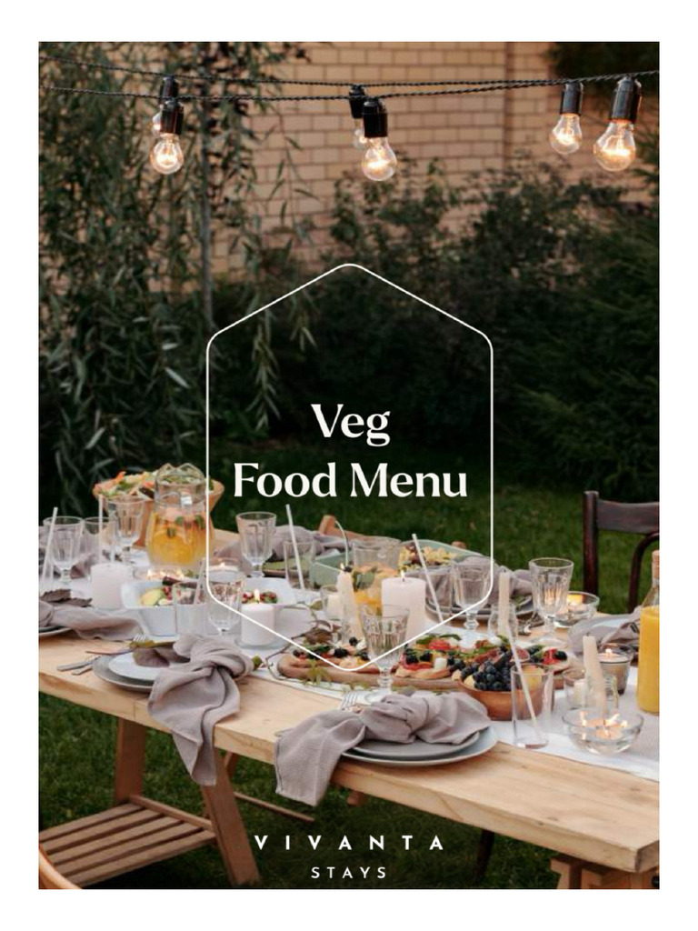 Vivanta Stays Pure Veg Menu | PDF