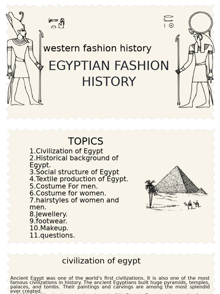 Ancient Egyptian Fashion Overview | PDF | Ancient Egypt | Spinning ...