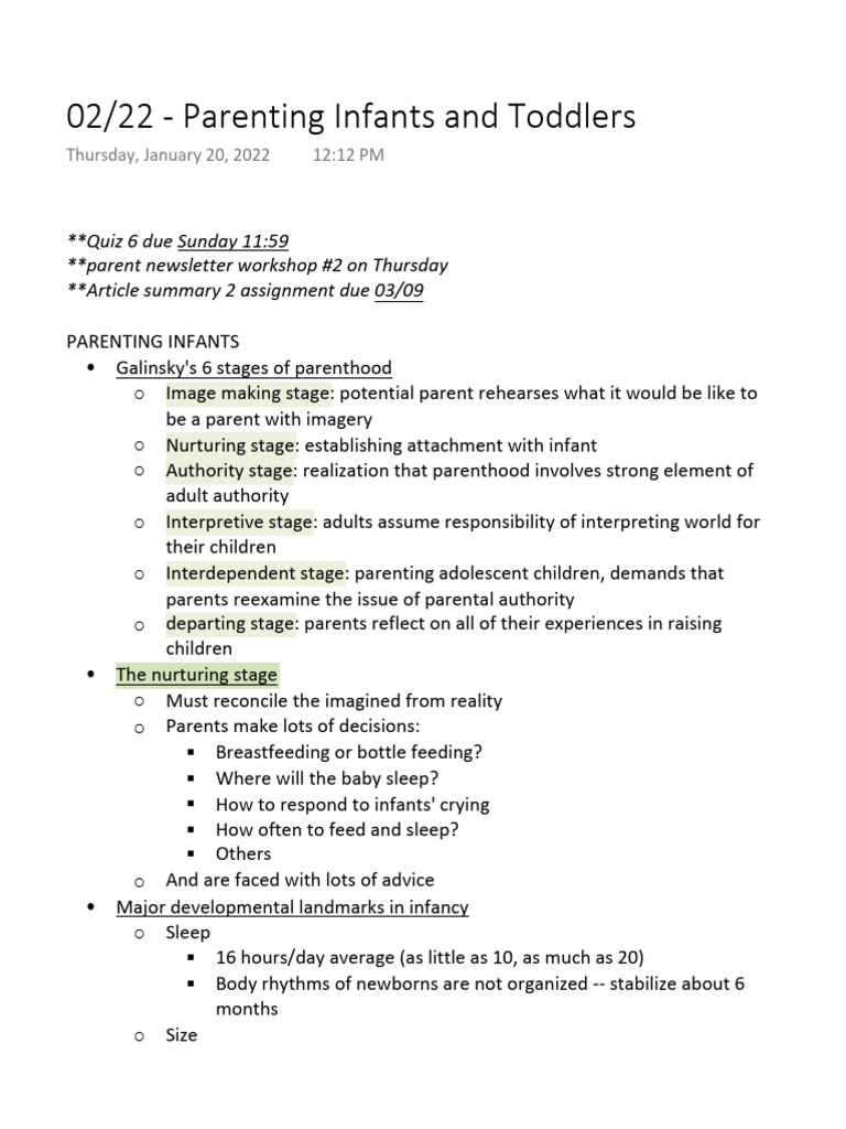 02:22 - Parenting Infants and Toddlers | PDF | Infants | Parenting