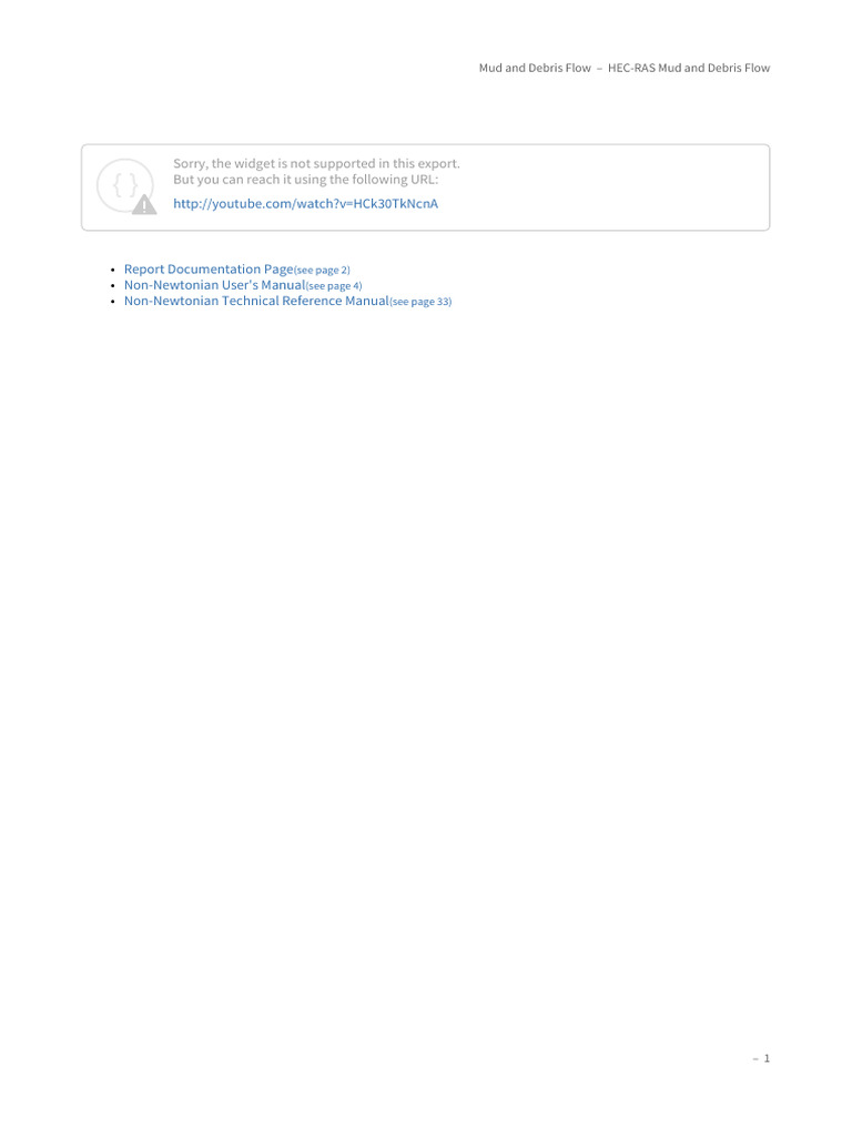 HEC-RAS Mud and Debris Flow-V5-20230414 - 061836 | PDF | Fluid Dynamics | Rheology