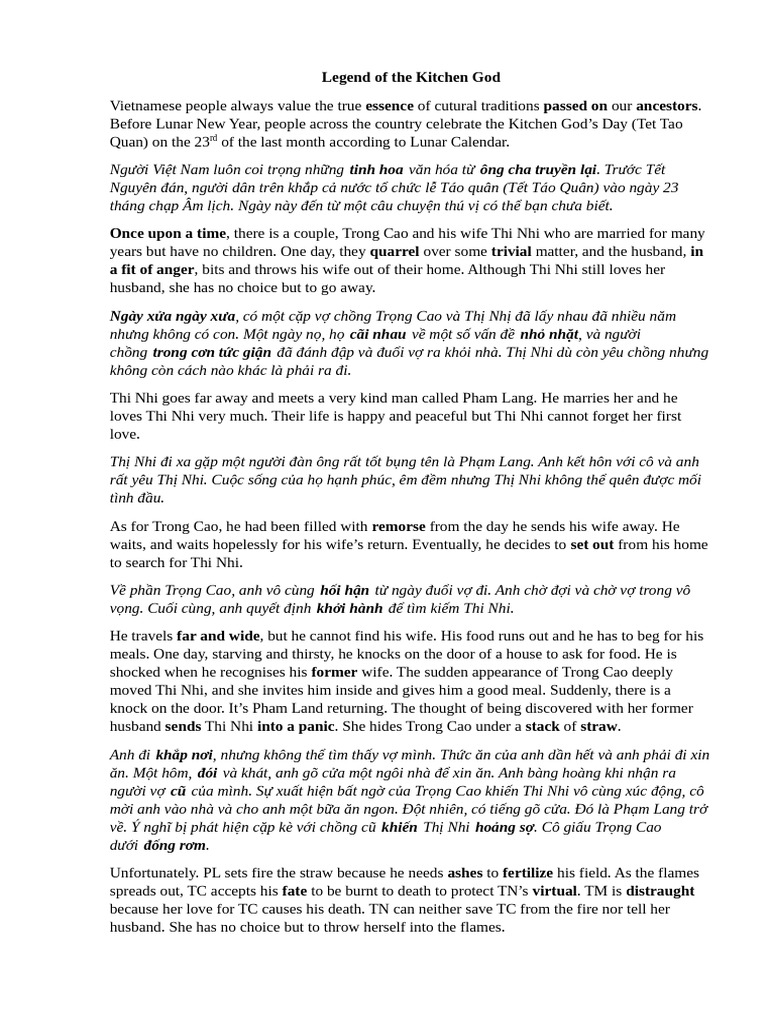 Legend of The Kitchen God | PDF