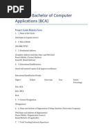IGNOU BCA Project Synopsis Front Page | PDF
