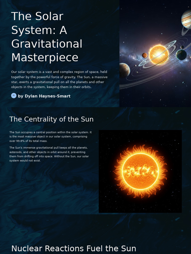 The Solar System A Gravitational Masterpiece | PDF | Planets | Solar System