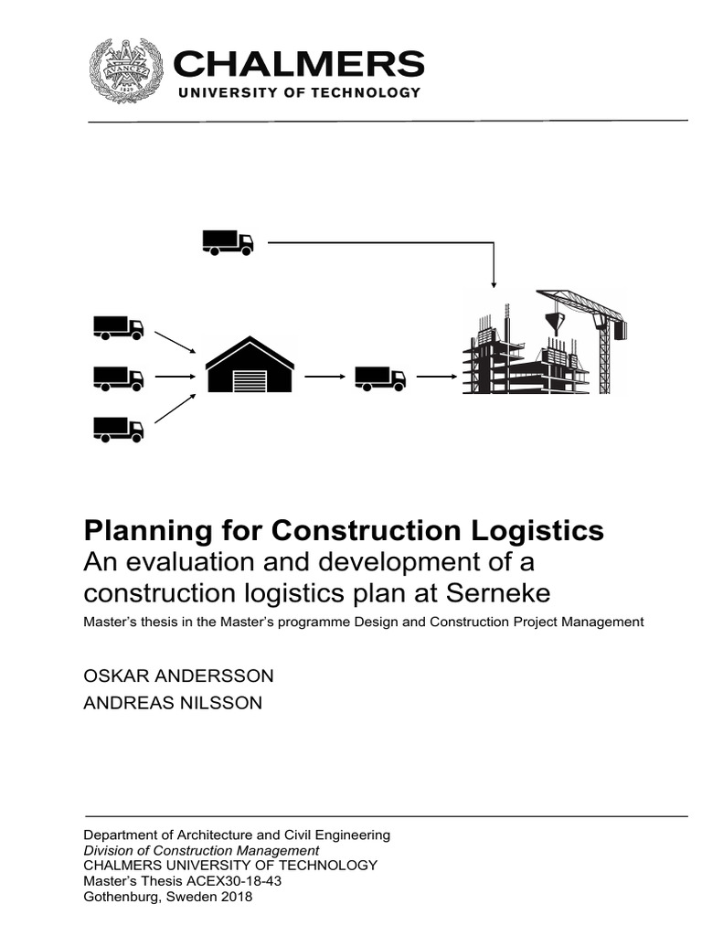 Construction Logistics Plan at Serneke | PDF