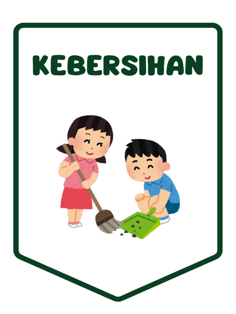 Budaya 7K Di Sekolah Bendera Bunting Hijau Putih Ilustratif | PDF