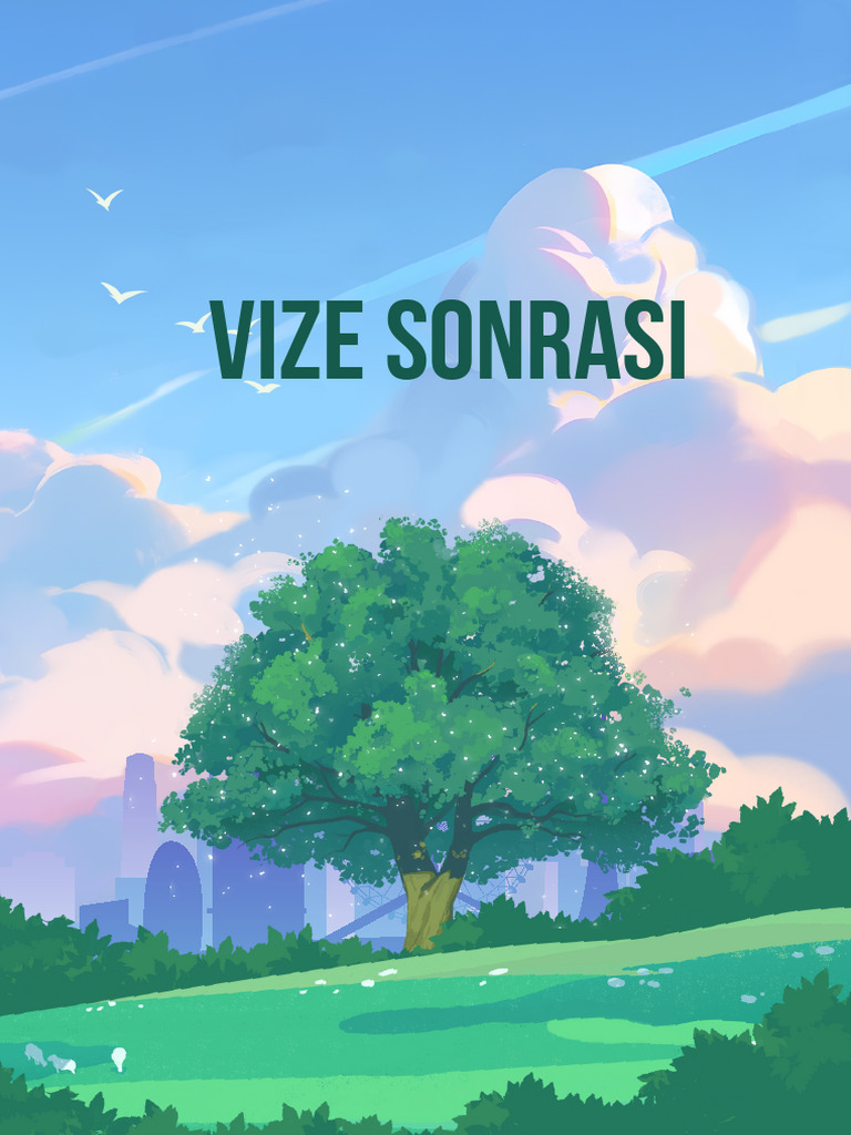 Green Illustrative Landscape Notebook Cover A4 Document | PDF