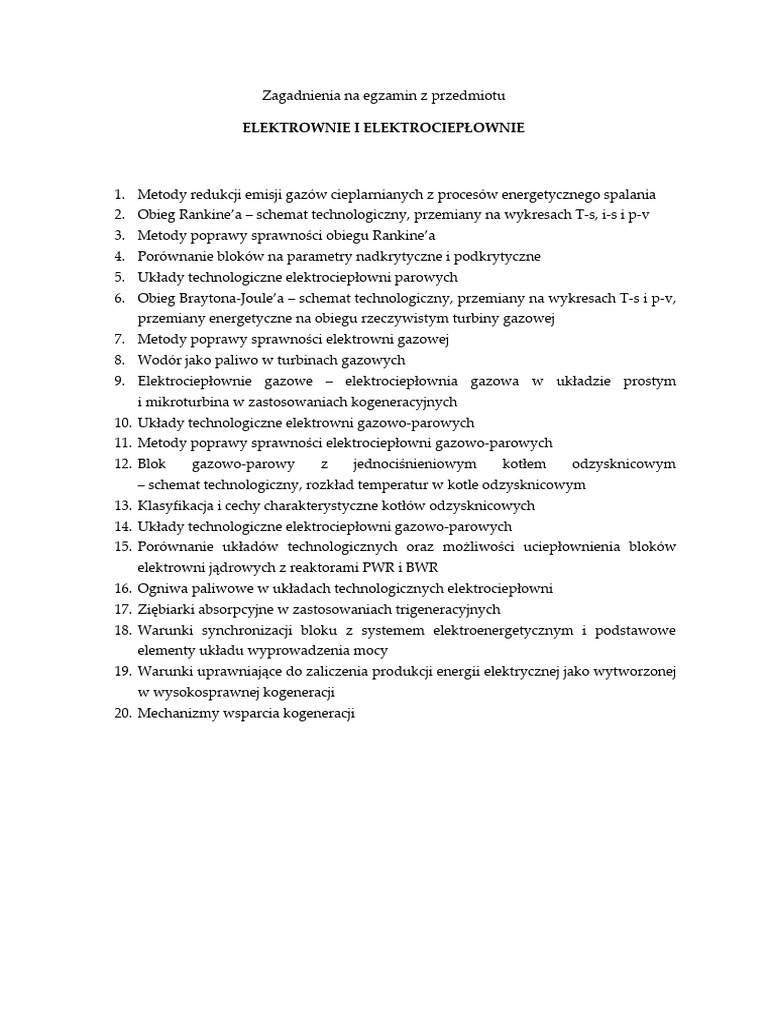 Zagadnienia Na Egzamin | PDF