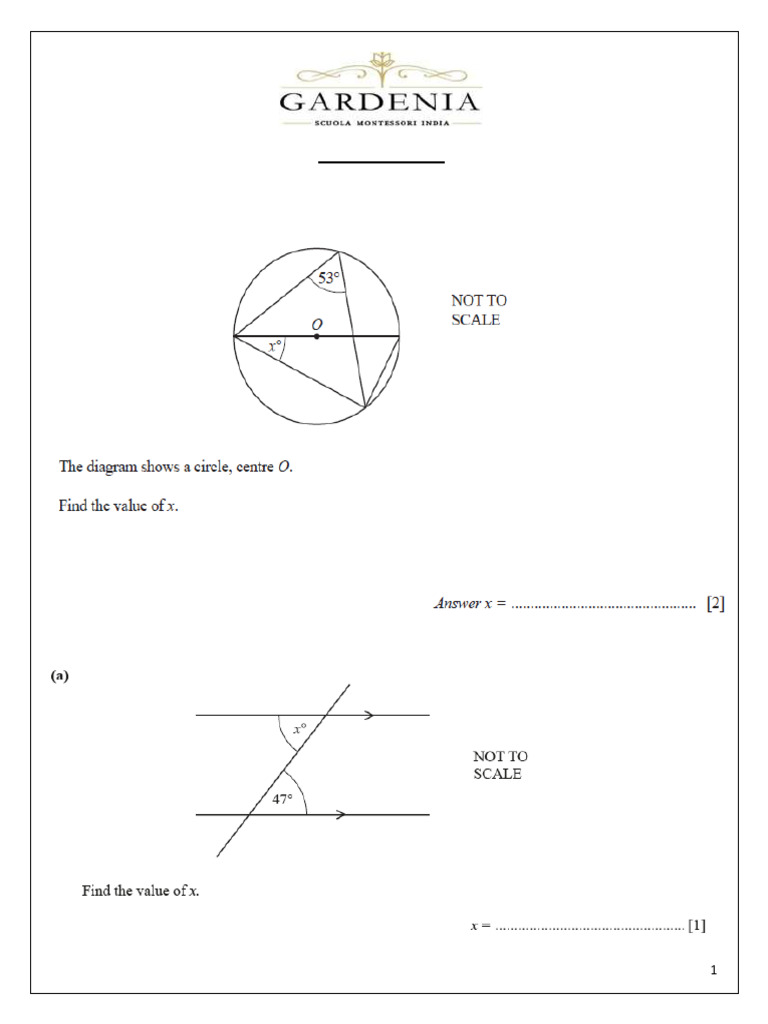 Angle Properties - WS - IGCSE | PDF