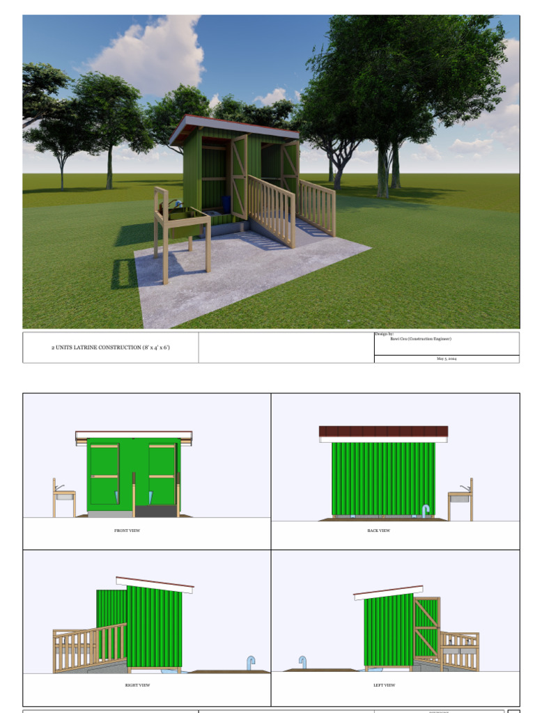 Latrine Construction Footing Plan | PDF | Architectural Design ...