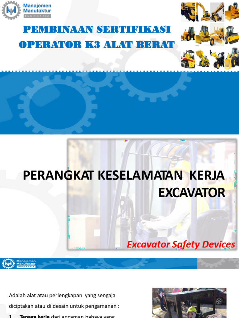Alat Keselamatan Excavator dan APD | PDF