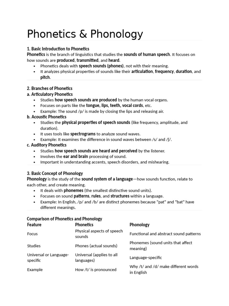 Phonetics and Phonology Overview | PDF | Phonetics | Vowel