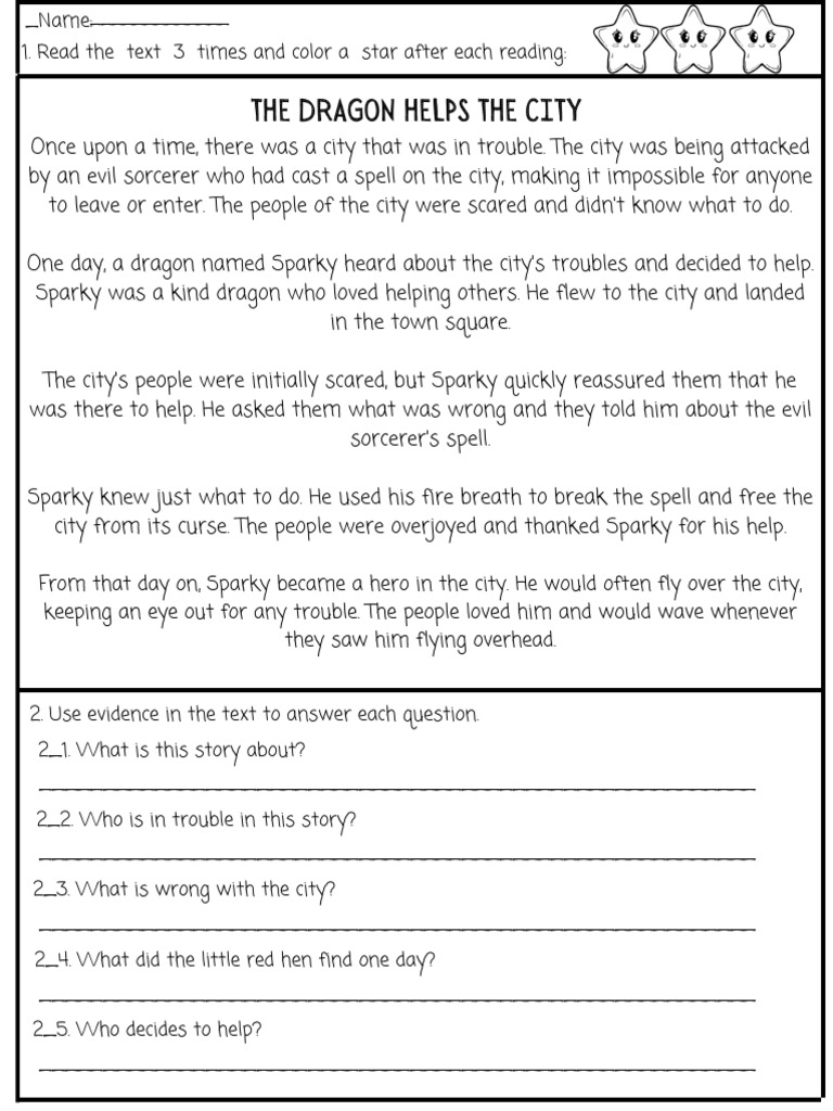 A Reading Comprehension For Grade 2 | PDF | Dragon