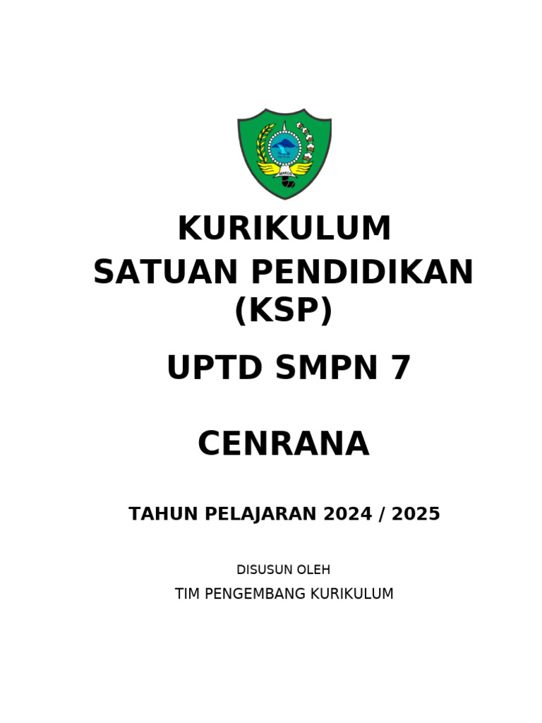KSP SMPN 7 Cenrana 2024-2025 | PDF