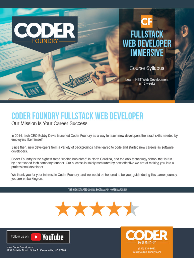 Coder Foundry Syllabus Fullstack Web Developer | PDF | Databases | Programmer