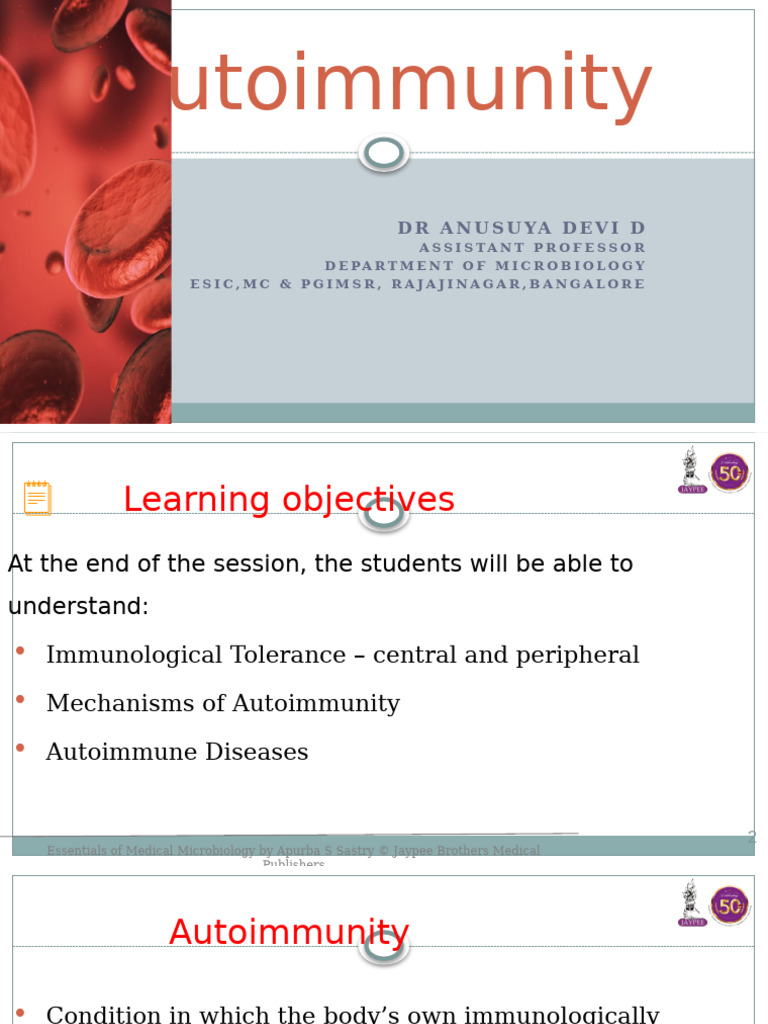 Autoimmunity: Mechanisms and Tolerance | PDF | Immune Tolerance ...