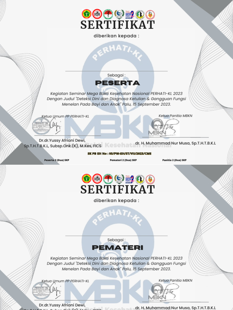 Sertfikat Deteksi Dini | PDF