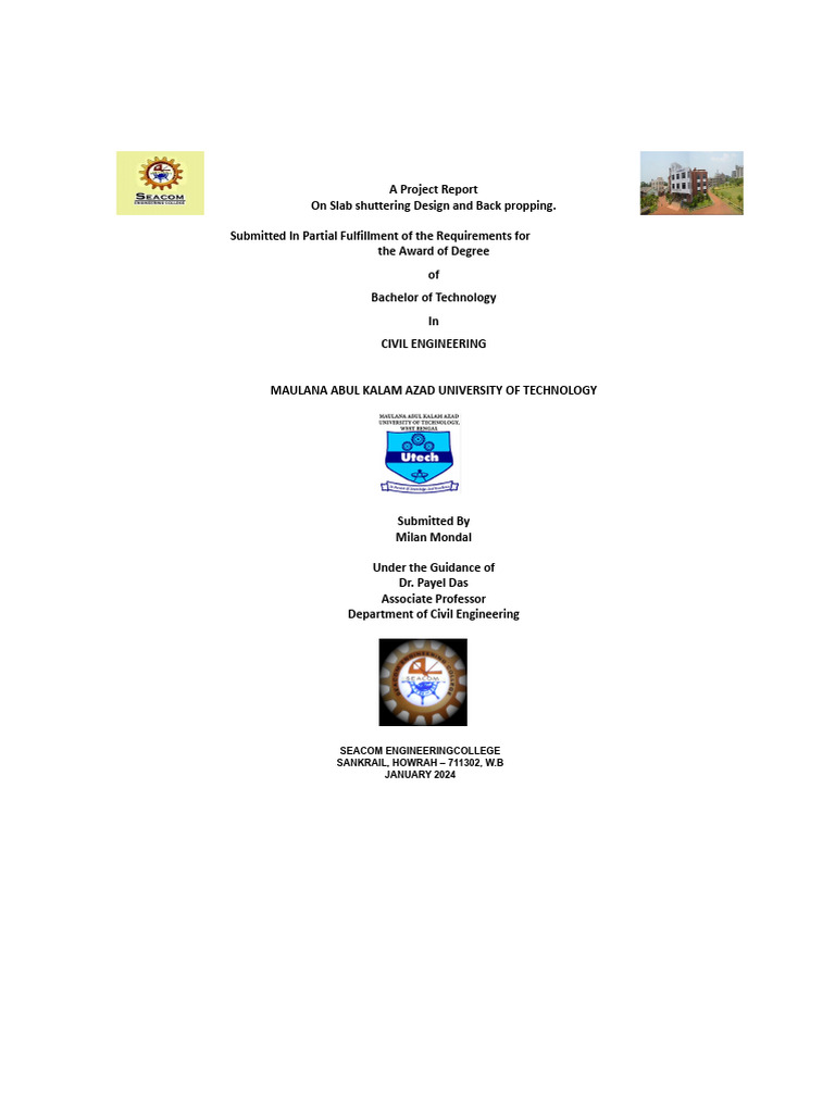 Project Work - Seacom Engg College - 072214 | PDF | Concrete | Civil ...