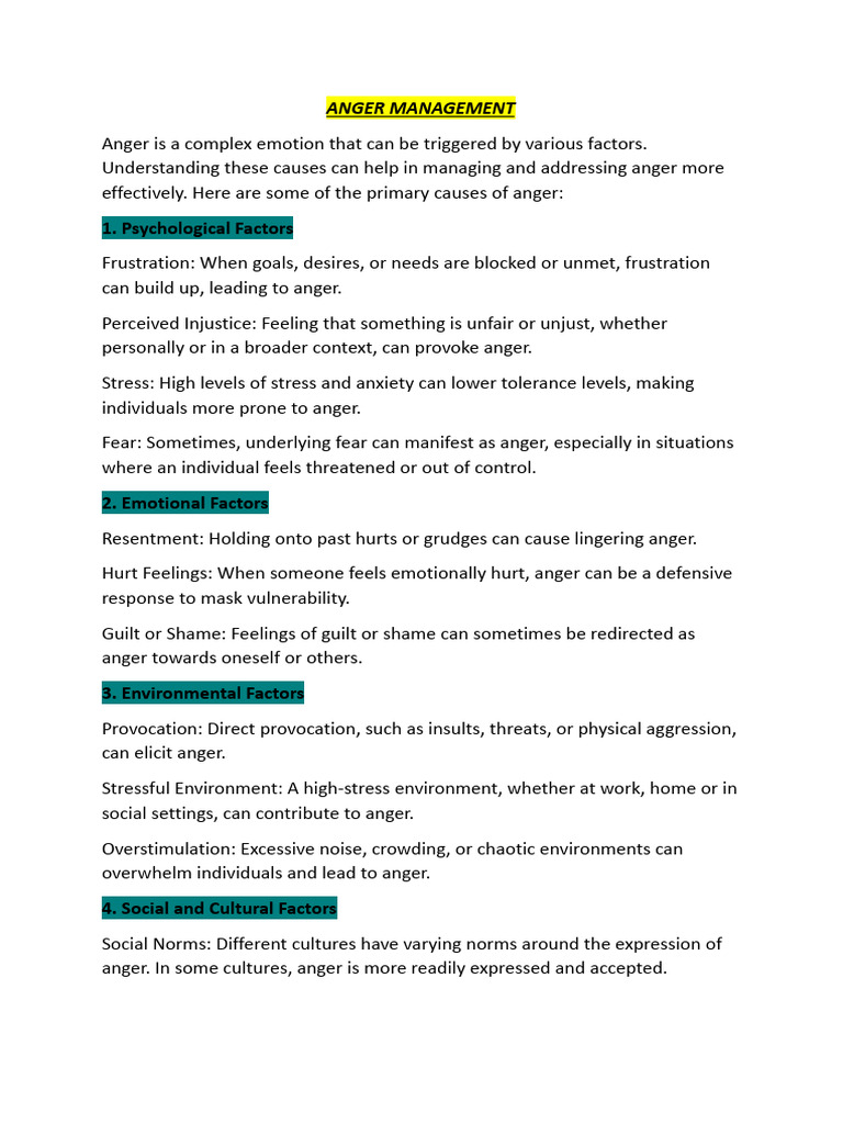Anger & Stress Management CE 8th | PDF | Stress (Biology) | Anger