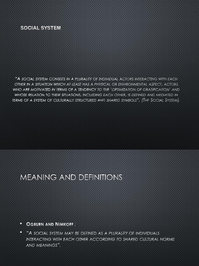 Social System | PDF