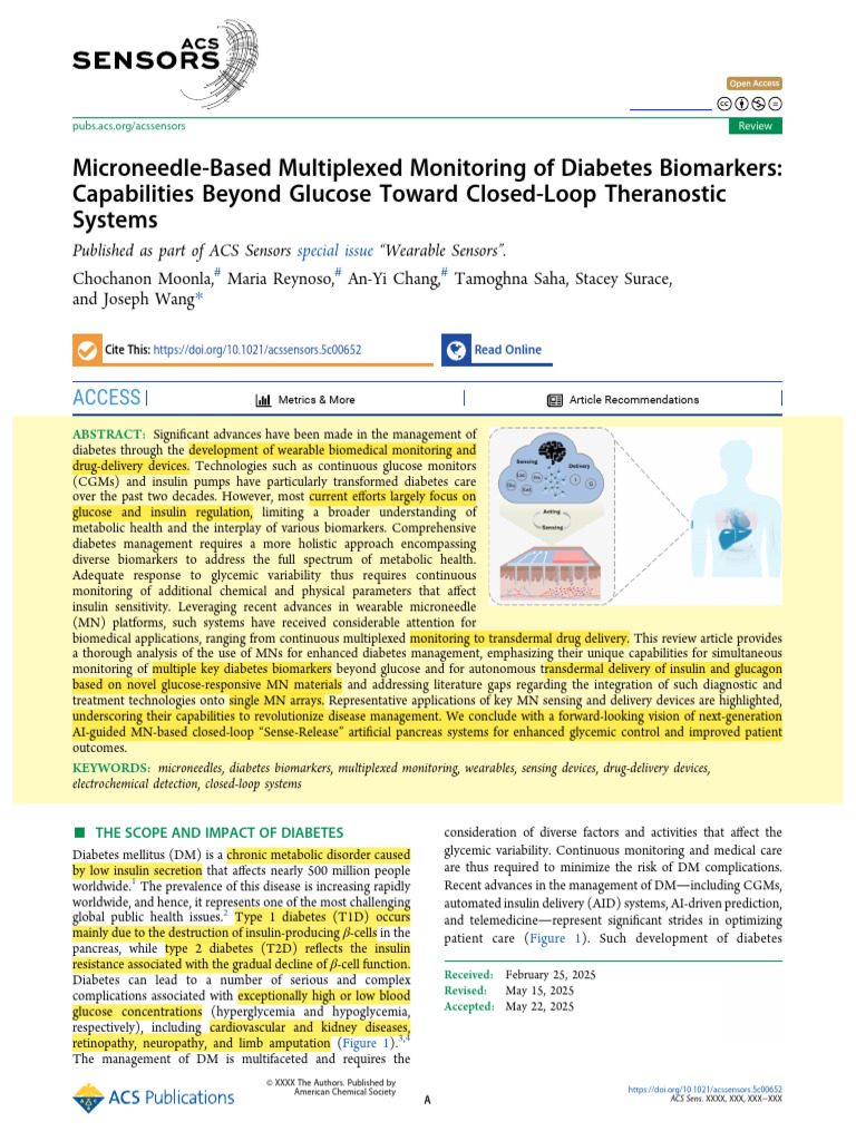 Moonla Et Al 2025 Microneedle Based Multiplexed Monitoring Of Diabetes Biomarkers Capabilities