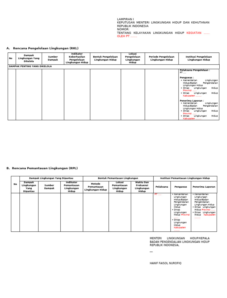Template Matriks SKKL (RKL-RPL) | PDF