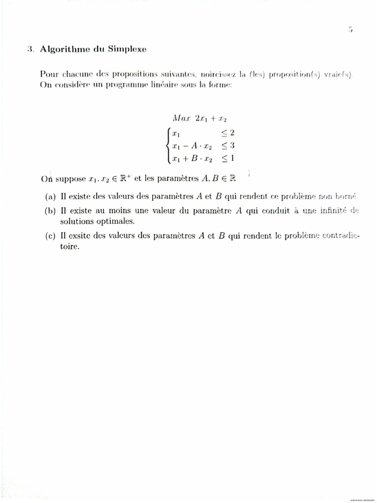 Algorithme Du Simplexe | PDF
