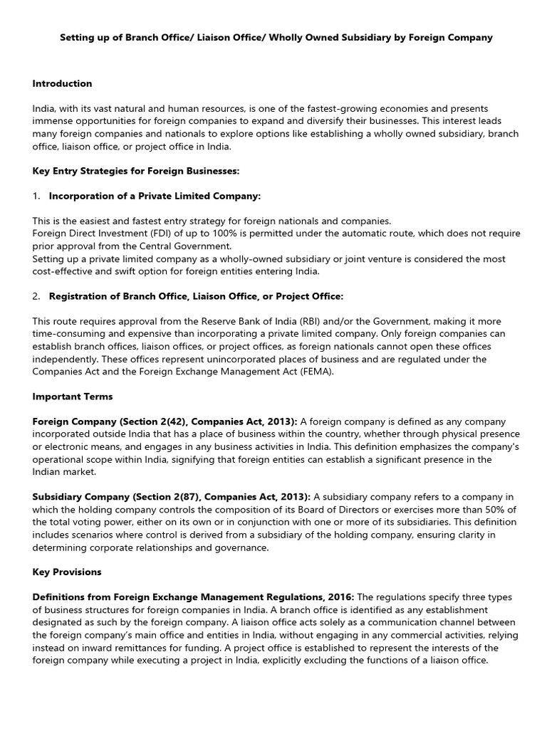 Setting Up Branch Offices in India | PDF | Banks | Reserve Bank Of India