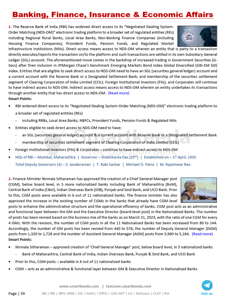 November Banking Awareness | PDF | Reserve Bank Of India ...