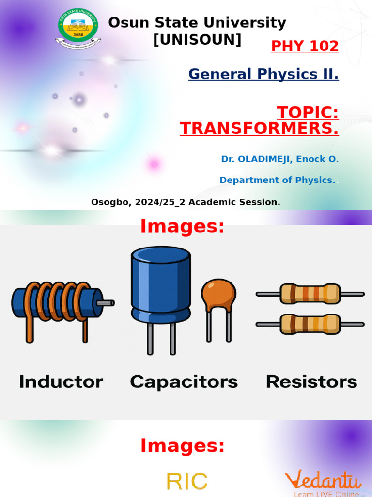 PHY 102 General Physics II v2 | PDF | Electrical Impedance | Inductor
