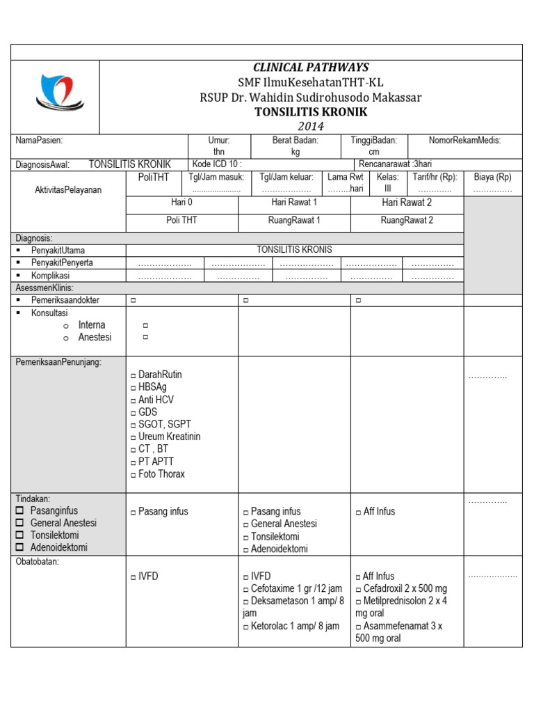 Pathway Tonsilitis Kronis 2014 | PDF