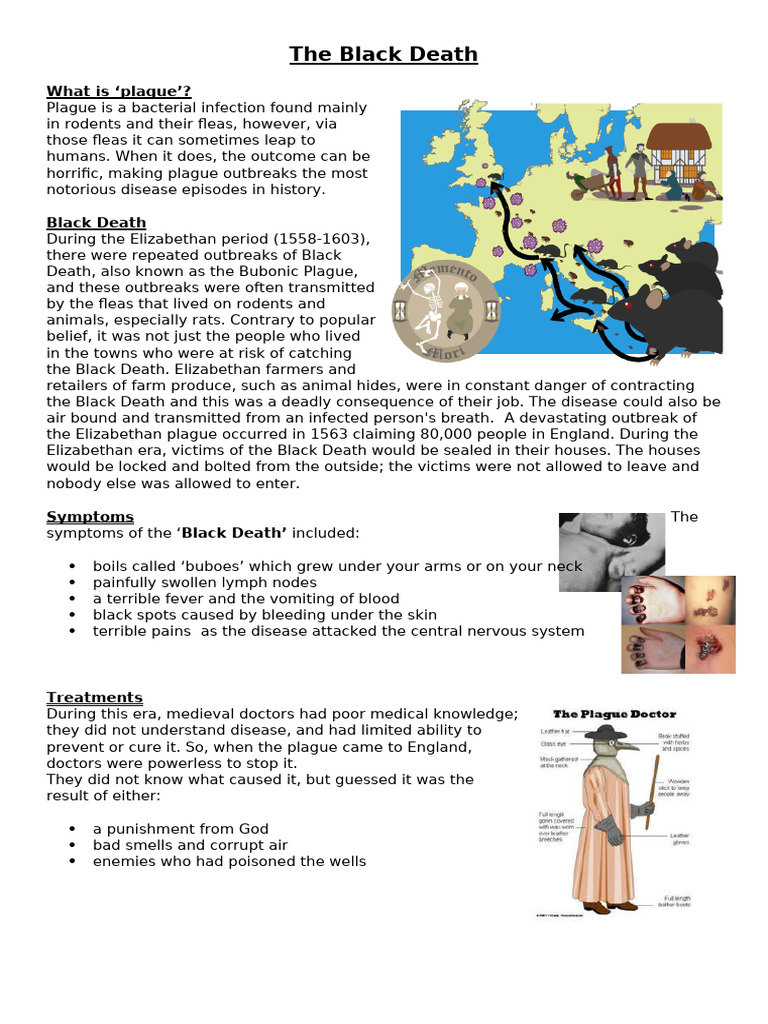 Black Plague in the Elizabethan Era | PDF