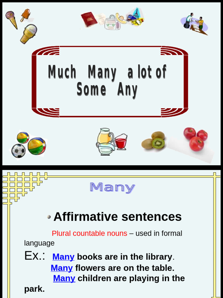 Many Much Some Any | PDF