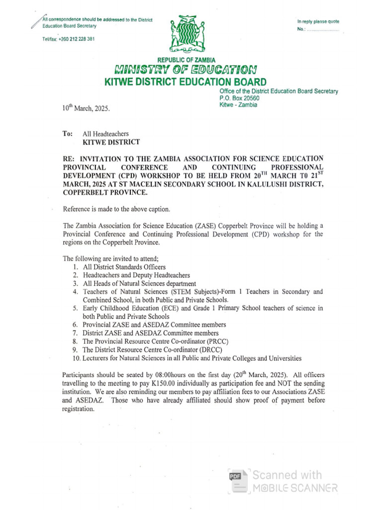 Zase - Kitwe | PDF