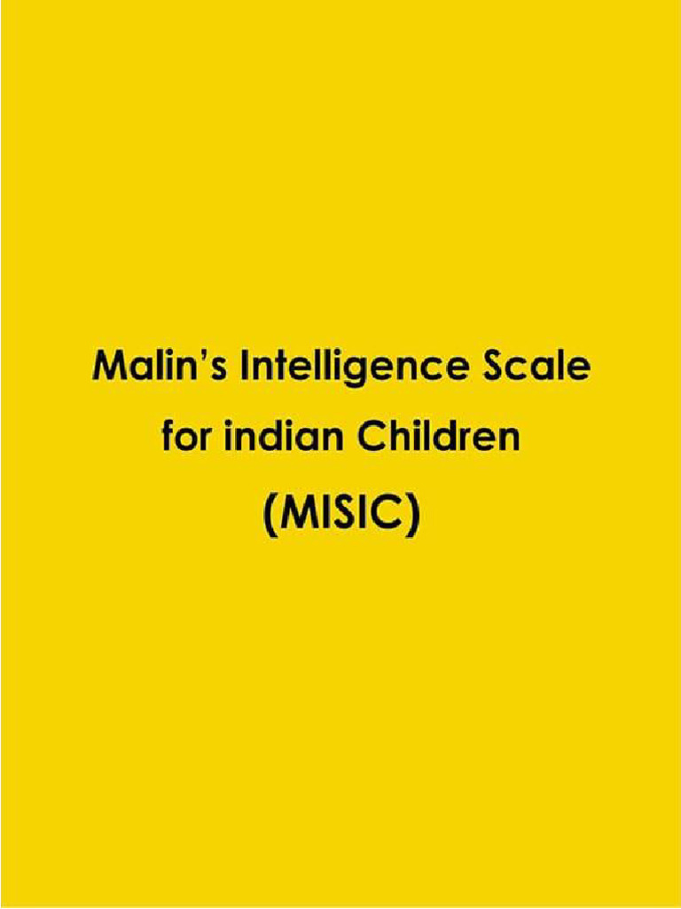 Misc Group 5 Final MR | PDF | Wechsler Adult Intelligence Scale | Intelligence
