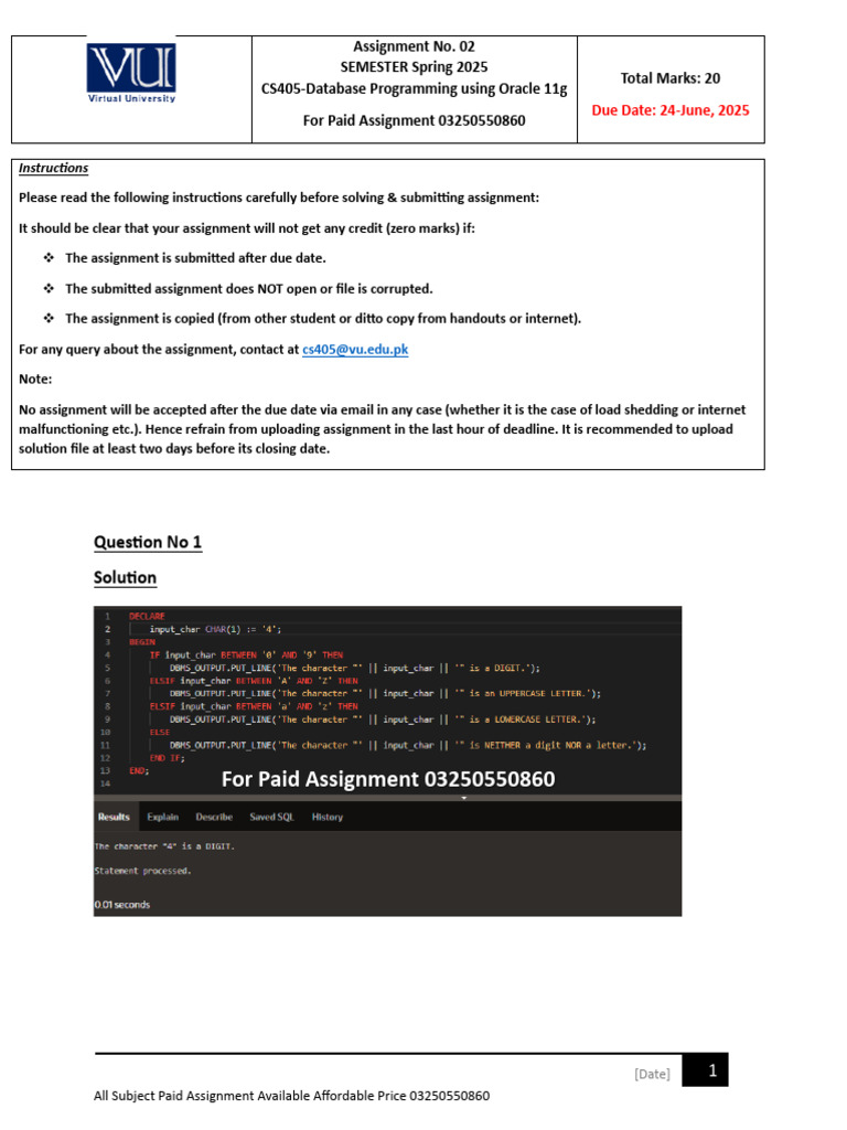 Cs405 Assignment 2 2025 100% Correct Solution | PDF