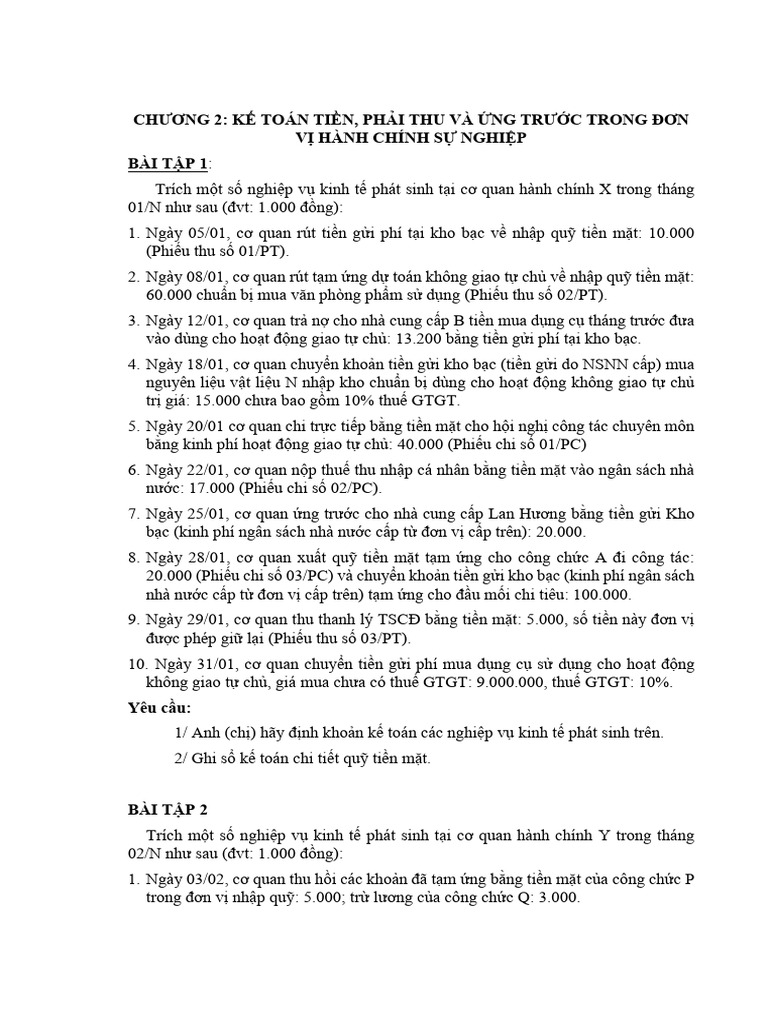 BT Tu Luan - Chuong 2 - Gui SV | PDF