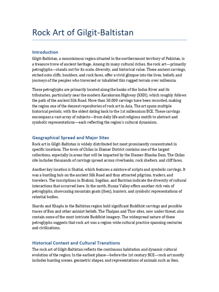 Rock Art of Gilgit Baltistan | PDF | Rock Art