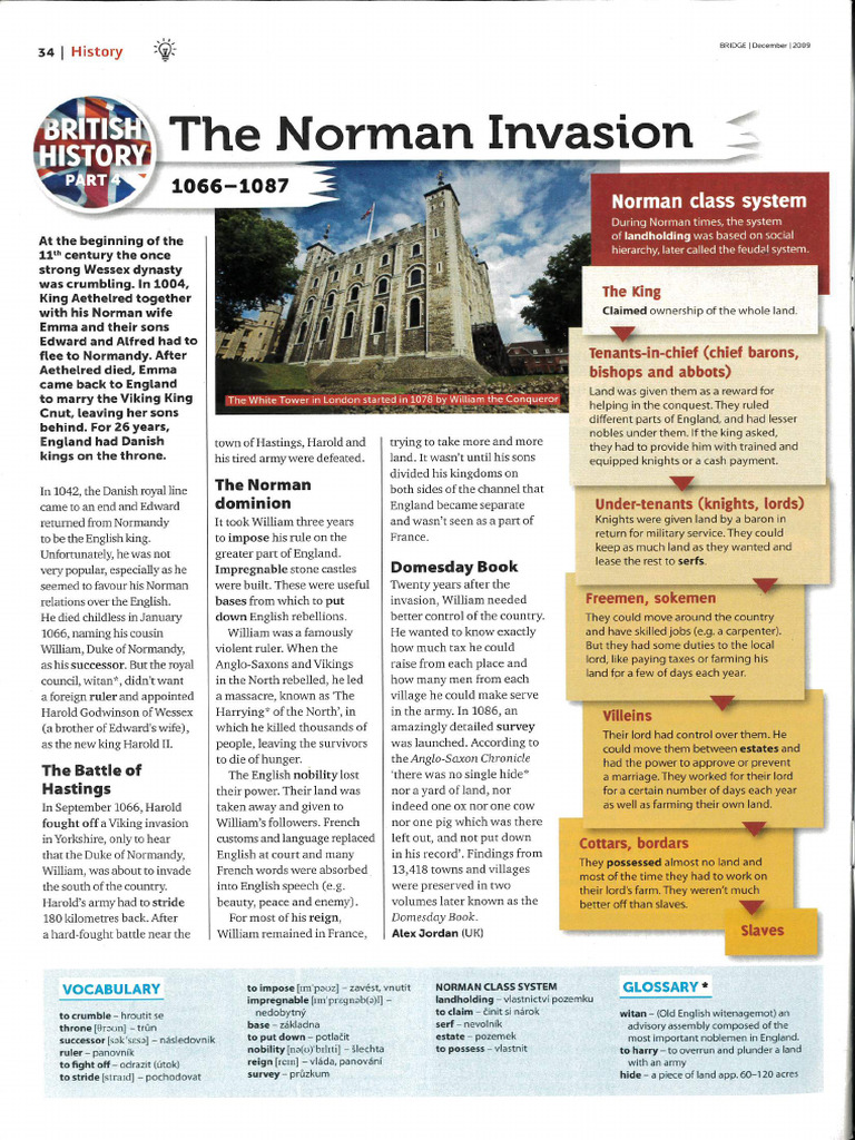 British History Part 4 The Norman Invasion | PDF
