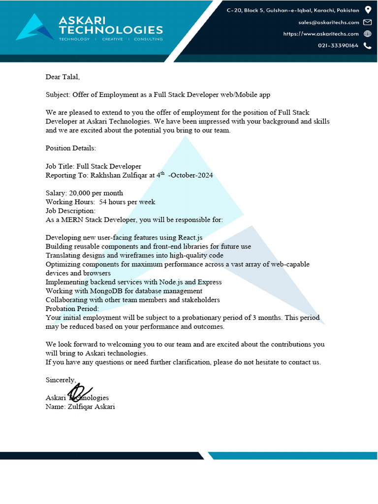 Talal React Intern | PDF