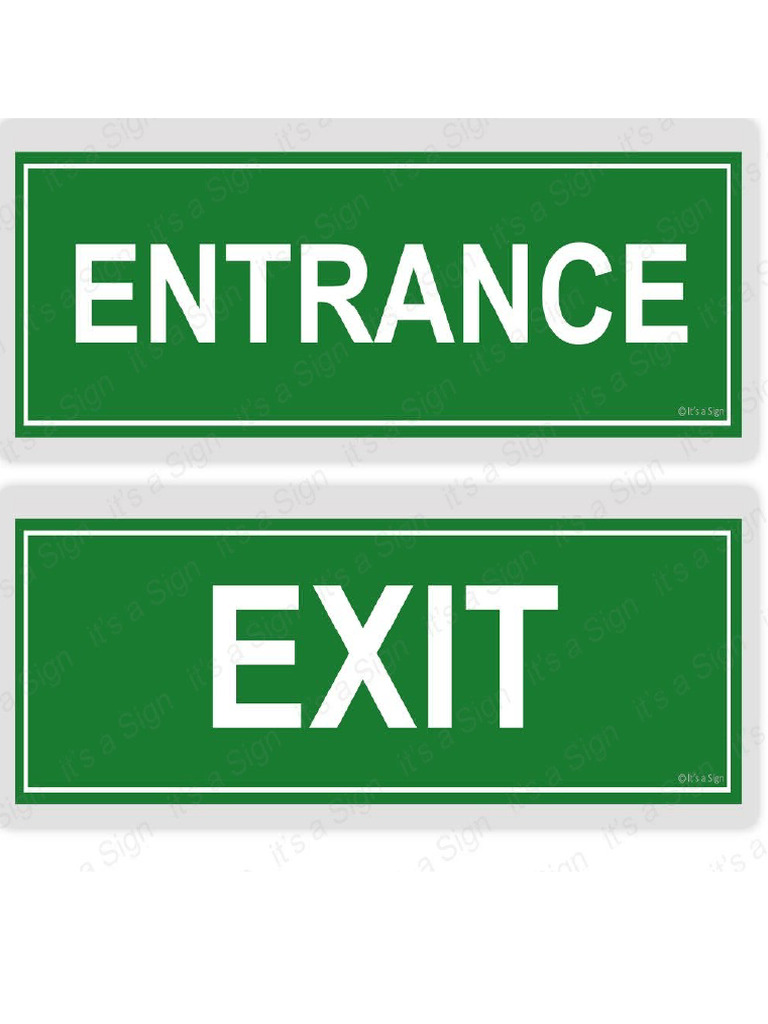 Entrance Exit | PDF