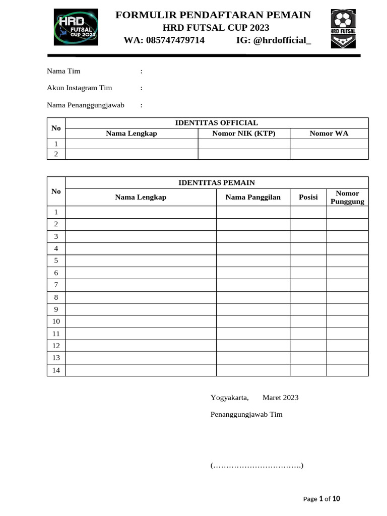 Form Identitas | PDF