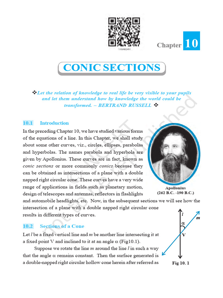 Conic Section Pdf Ellipse Perpendicular