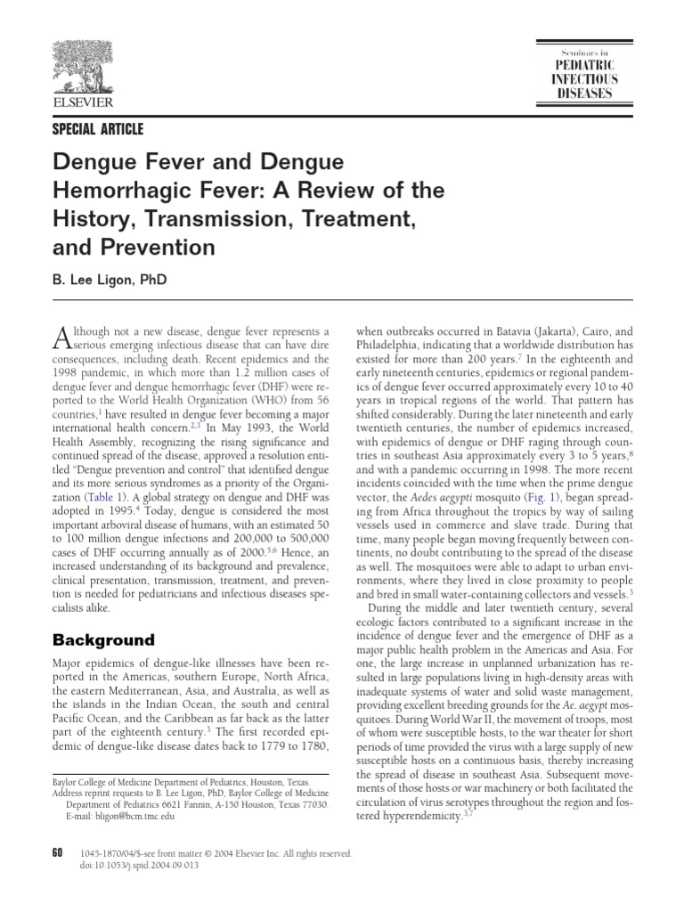 Dengue Fever and Dengue Hemorrhagic Feve | PDF | Microbiology | Medical ...