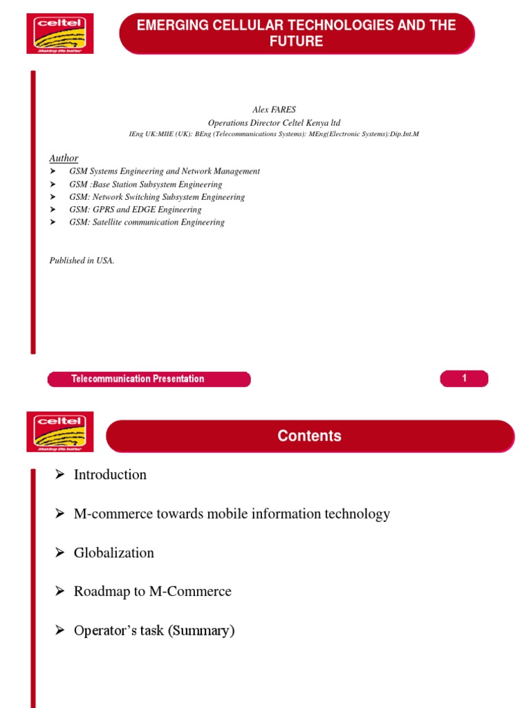 Emerging Cellular Technologies Overview | PDF | Cellular Network ...