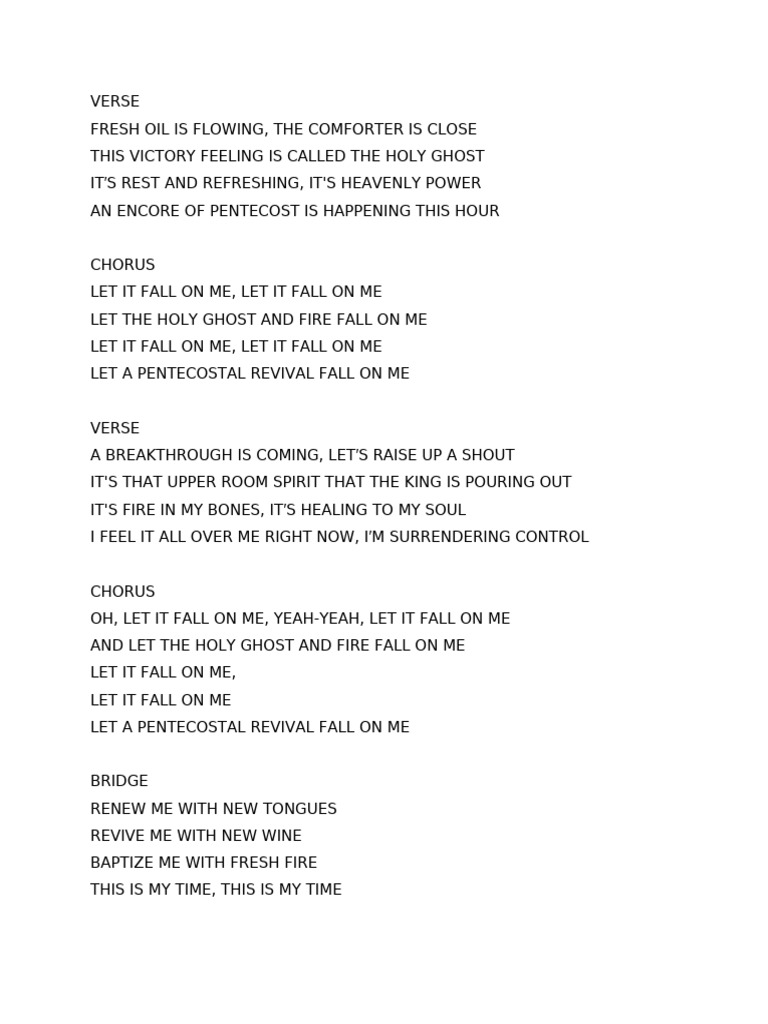 Holy Ghost Revival and Praise Lyrics | PDF | Pentecostalism | Holy Spirit