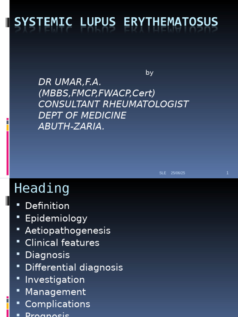 Systemic Lupus Erythematosus | PDF | Human Diseases And Disorders ...