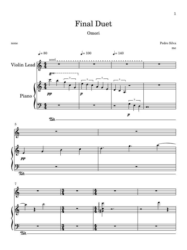 Final Duet Sheet Music for Omori | PDF