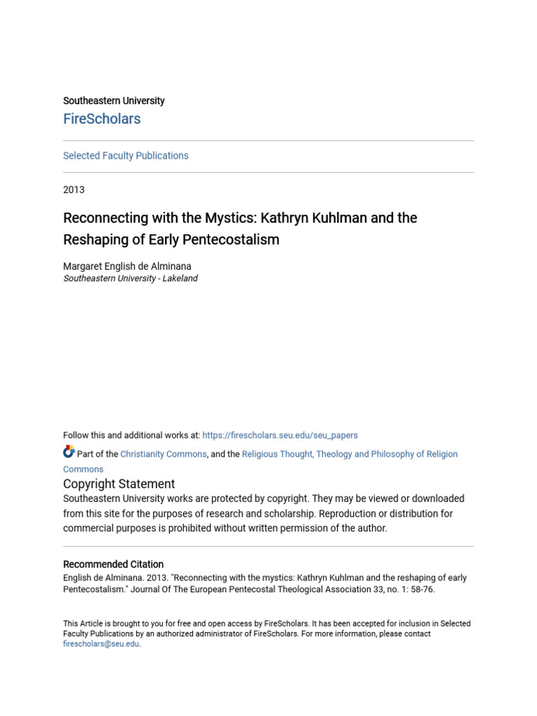 Reconnecting With The Mystics Kathryn Ku | PDF | Faith Healing ...